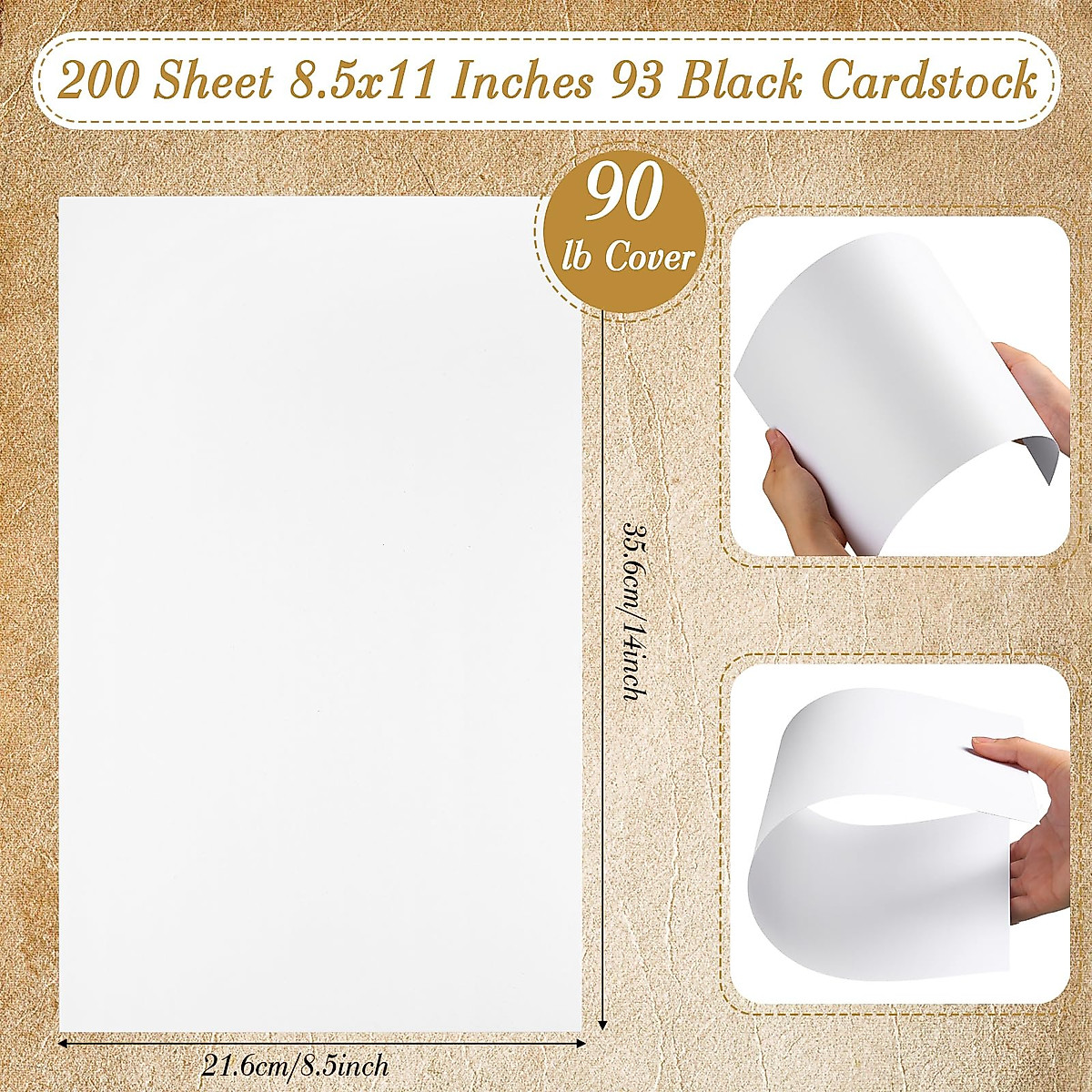 Fainne 200 Sheets 8.5 x 14 Heavyweight Blank Cover Card Stock 250gsm 90lb Cover Thick Card Stock Legal Size Printable Cardstock Paper for Arts Crafts Brochures Menus Posters (White)