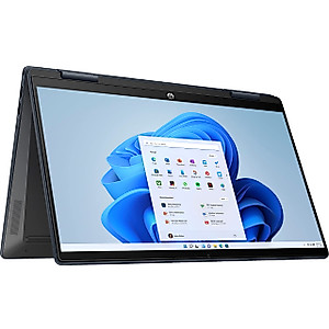 HP Pavilion 2-in-1 14" FHD IPS Touch-Screen Laptop | 12th Generation Intel Core i3-1215U | Windows 11 Home in S Mode | Blue | with USB3.0 HUB Bundle (Blue, 8GB RAM | 1TB SSD)