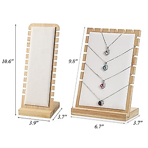 LOARNIEA Necklace Display Stands for Selling Necklace Holder Necklace Display Storage Jewelry Display Storage Set 3PCS (Gray)