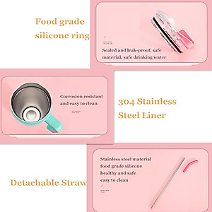 Xmipbs 40 oz Tumbler Cup With Handle and Straw, Stainless Steel Vacuum Insulated Coffee Mug, Keep Drinks Hot or Cold for Home and Office Use Green