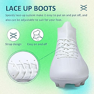 Soccer Cleats Mens Football Cleats Women Tacos de Futbol para Hombre Soccer Shoes for Big Boy Tacos de Futbol Zapatos de Futbol para Hombres Outdoor Soccer Shoes High Top Football Boots AG/FG