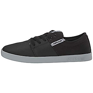 Supra Men's Low-top, Black Black Tuf Lt Grey 057, 8.5