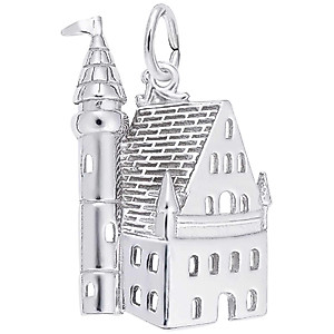Rembrandt Charms Castle Charm, Sterling Silver