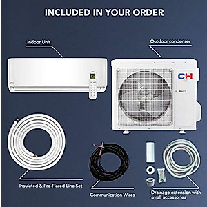 Cooper & Hunter 30,000 BTU Mini Split AC/Heating system Sophia Series, 18 SEER, 208/230V with 25ft Installation Kit