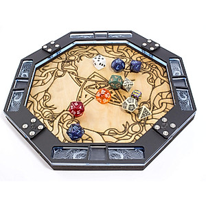 C4Labs Eldritch Octagon Dice Tray and Black Cthulhu Etched Dice Tower Bundle …