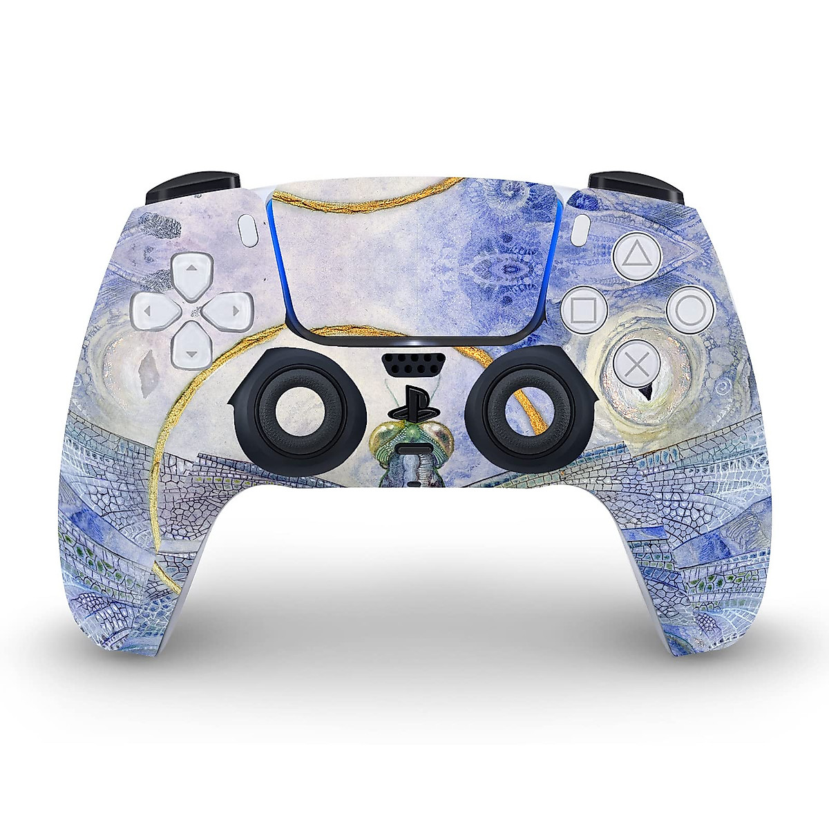 Head Case Designs Officially Licensed Stephanie Law Dragonfly Art Mix Vinyl Faceplate Sticker Gaming Skin Case Cover Compatible with Sony Playstation 5 PS5 Disc Edition Console & DualSense Controller