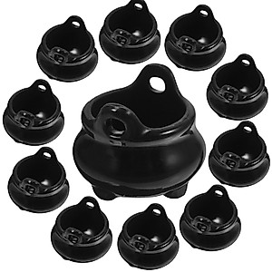 10pcs Miniature Witch Cauldron Model Halloween Cauldron Kettles Dollhouse Decor Party Favors Candy Holder Witch Props
