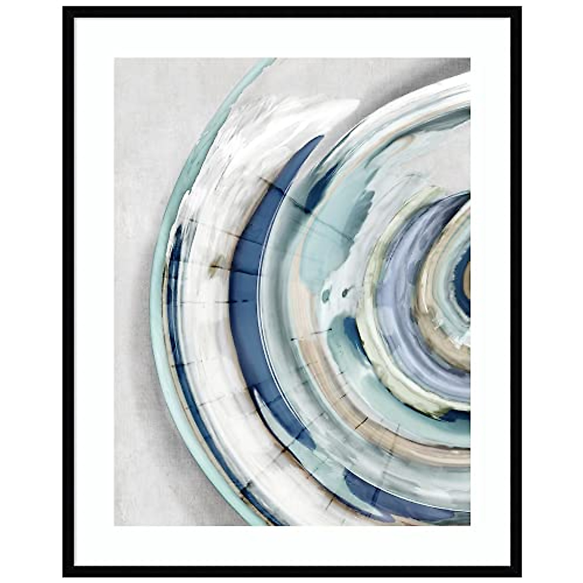 Amanti Art Fantasy Shell II by Emma Peal Wood Framed Wall Art Print (33 in. W x 41 in. H), Svelte Noir Black Frame