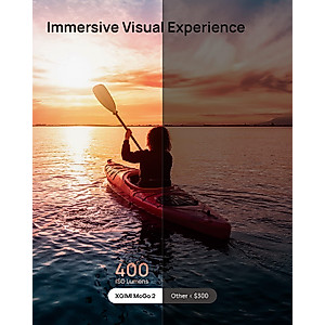 XGIMI MoGo 2 Portable Projector, Mini Projector with Wifi and Bluetooth, 400 ISO Lumens Movie Projector, Android TV 11.0, 2X8W Speakers, Auto Focus, Object Avoidance, and Screen Adaption