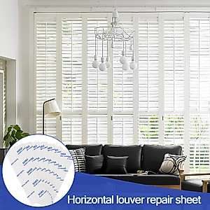 8 Pcs Horizontal Blind Repair Tabs Mini Blind Slat Repair Kit Horizontal Blinds Replacement Slats White Blind Fixers for Horizontal Blinds (1" W x 3" L)