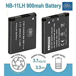 BM NB-11LH Battery for Canon PowerShot Elph 110 Elph 130 Elph 135 Elph 140 Elph 150 Elph 160 Elph 170 Elph 180 Elph 190 Elph 320 Elph 340 Elph 350 Elph 360 A2600 A3400 A4000 SX400 SX410 SX420 Cameras