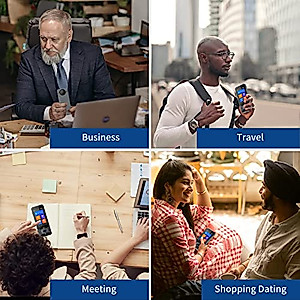 Anfier Language Translator Device 127 Languages AI Voice Translator W10 with 3.0 inch Touchscreen Image Translation Support Instant Two Way Translation for Travel Business
