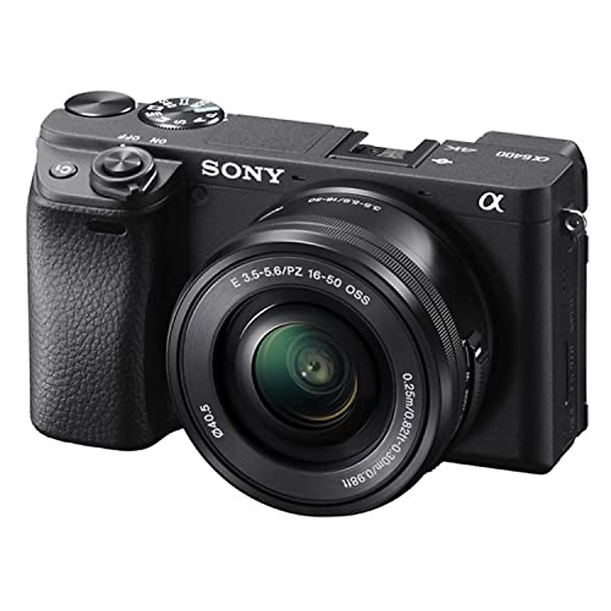 Sony a6400 Mirrorless Camera with 16-50mm Lens, 128GB Extreem Speed Memory,.43 Wide Angle & 2X Lenses, Case,Tripod, Filters, Hood, Grip,Spare Battery & Charger,Editing Software Kit -Deluxe Bundle
