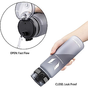 Super Sparrow Water Bottle - 32 oz - BPA & Toxic Free Tritan Water Bottles - One Touch Opening - Leak-proof Plastic Bottle - Kids Water Bottle for Office, Gym, Outdoor, Sports