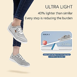 STQ Womens Slip On Sneakers Classic Low Top Canvas Shoes Casual Comfortable Walking Sneakers Light Grey Size 6