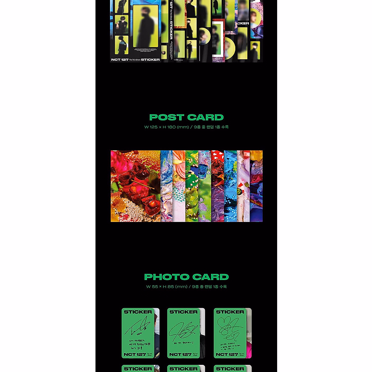 New NCT 127 Sticker 3rd Album Sticky Version CD+1p Poster+1p Folding Poster On Pack+112p Booklet+1p Sticker+1p PostCard+1p PhotoCard+Tracking Sealed