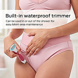 Schick Hydro Silk Trimstyle Bikini Razor for Women with Bikini Trimmer | Womens Razors, 5 Blade Razors for Women, Bikini Hair Removal | 1 Handle & 3 Razor Blade Refills