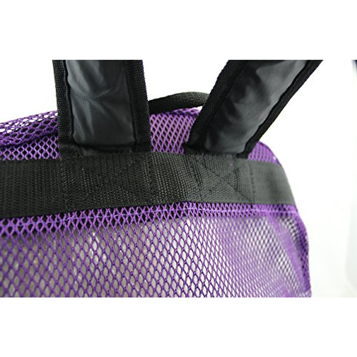 Travel Sport Transparent See Through Mesh Backpack/School Bag (Purple)