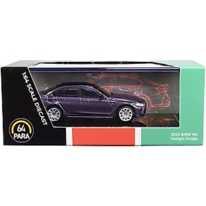 2020 M3 G80 Twilight Purple Metallic with Black top 1/64 Diecast Model Car by Paragon Models PA-55207