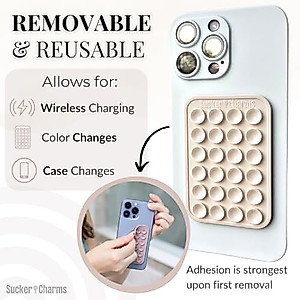 SuckerCharms Removable and Reusable Suction Cup Phone Mount/Patent Pending (Caramel Delight)