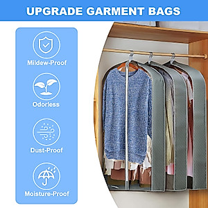 Garment Bags for Hanging Clothes Travel Transparency Clothing Bag for Closet Storage Used for Clothing,Dresses,Robes,Coats.