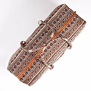 #DoYourYoga Full-Zip Extra Large Yoga Mat Tote Bag with Multi-Functional Storage Pockets for Sports Gym Pilates »Ghanpati« BrownStyle