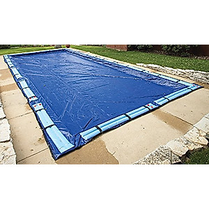 Blue Wave BWC952 Gold 15-Year 12-ft x 24-ft Rectangular In Ground Pool Winter Cover,Royal Blue