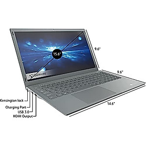 Gateway 15.6" FHD Ultra Slim Laptop, Quad-Core Pentium Silver N5030 up to 3.1GHz, 4GB RAM, 128GB eMMC, WiFi, Bluetooth, Hugo Tech Mart, Charcoal, Win11 (Renewed)