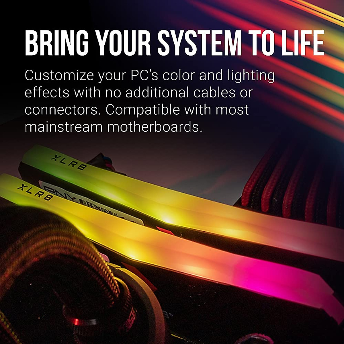 PNY XLR8 Gaming 32GB (2x16GB) DDR4 DRAM 3200MHz (PC4-25600) CL16 1.35V RGB Dual Channel Desktop (DIMM) Memory – MD32GK2D4320016XRGB