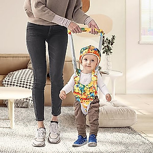 Baby Walking Harness + Baby Helmet- Adjustable Handheld Baby Walker Assistant, Belt Walker for Baby, 8-24 Months