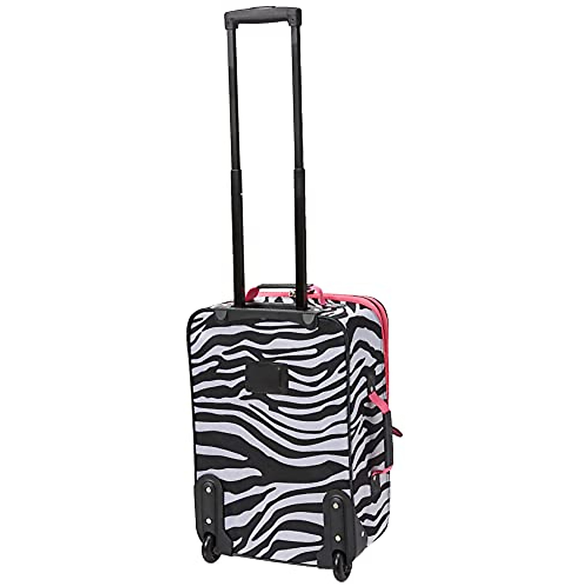 Rockland Fashion Softside Upright Luggage Set, Pink Zebra, 2-Piece (14/19)