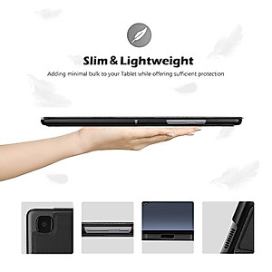 ProCase Tempered Glass Screen Protector Bundle with Slim Stand Case for Galaxy Tab A7 10.4-Inch 2020 Release