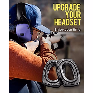 Hocazor G-1001 Replacement Gel Ear Pads Compatible with Awesafe, Howard Leight Earmuffs, Gucho Ear Protection, Zohan EM054 Hearing Protector Silicone Ear Cushions Hygiene Kit