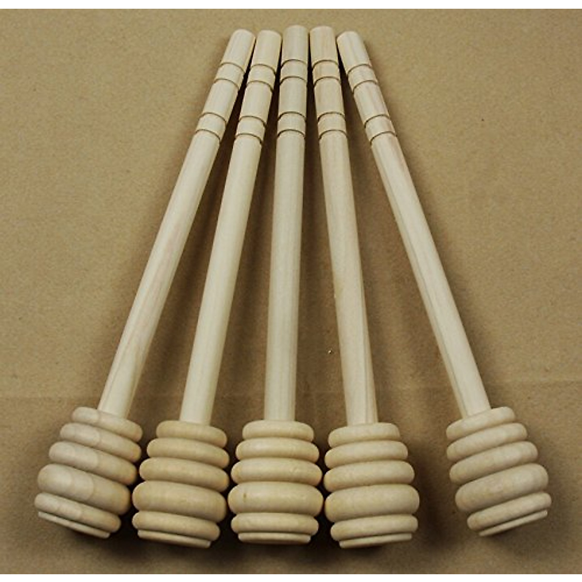 Pack of 50 Pieces 6 Inch Wood Honey Dipper tick Spoon Dip Drizzler Server for Honey Jar Dispense Drizzle Honey New