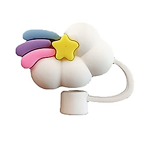 9-Packs Straw Tips Cover Silicone Straw Plugs, Food Grade Silicone Straw Tip Reusable Drinking Straw Covers Plugs Anti-dust Airtight Seal Splash Proof