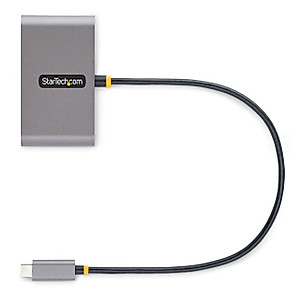 StarTech.com 4-Port USB-C Hub with 100W Power Delivery Pass-Through - 2X USB-A + 2X USB-C - 5Gbps - 1ft (30cm) Long Cable - Portable USB Type-C to USB-A/C Hub - USB-C Splitter (5G2A2CPDB-USB-C-HUB)