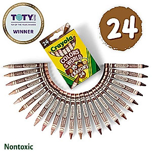 Crayola Bulk Crayon Set, Colors of The World, Multicultural Crayons, School Supplies, 6 Sets of 24 Colors