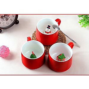 ZaH 3D Mug Animal Inside Cup Cartoon Ceramics Figurine Teacup for Boys Girls Kids Women Men Coffee Mug, Penguin