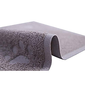 Darkyazi Cat Litter Box Mat for Floor Litter Trapping Mat Non-Slip Backing, Scatter Control, Easy Clean, Water Resistant, Soft on Paws (15.75" x 11.75",Gray Sand)