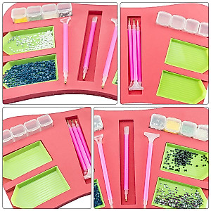 10pcs Craft Rhinestone Diamond Tool Holder Organizer Drills DIY Accessories Full Art Tray Painting Storage Drill