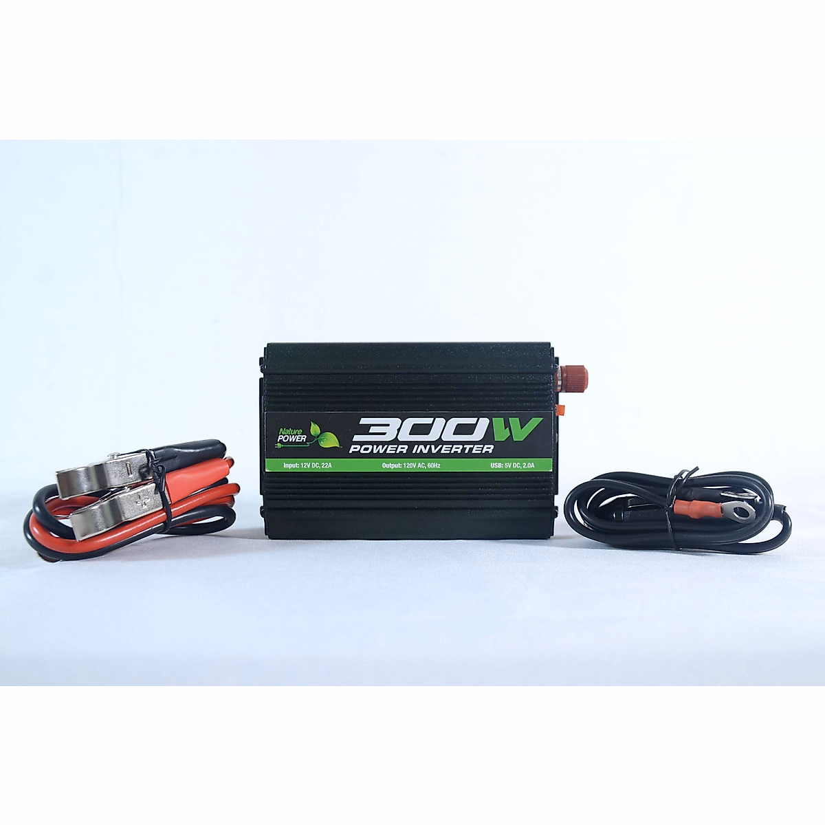 Nature Power 110 Watt Complete Solar Kit with 300 Watt Power Inverter, 11 Amp Charge Controller and Bonus 1.5 Watt Solar Battery Trickle Charger