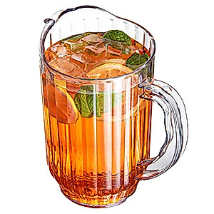 Restaurantware Base 47 Ounce Beer Pitcher, 1 Durable Restaurant Pitcher - Hard Plastic, Serve Soda, Lemonade, Juice, or Sangria, Clear Plastic Water Pitcher, For Bars, Parties, or Homes