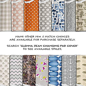 Glenna Jean Air Traffic, Changing Pad Cover Map Print, Blue/Red