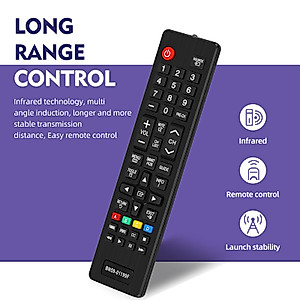 JNGKE Universal Remote Control for Only All Samsung TV, Samsung Remote for Samsung Smart TV LED LCD QLED 4K 3D Series, for All Samsung TV Remote Model Black