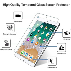 TSQ iPad Air Screen Protector 1st 2nd Generation | Glass Screen Protector for iPad Pro 9.7 2016/ iPad 5th 6th Generation 2017 2018 | Tempered Glass Compatible with iPad 9.7 Inch (1 Piece)