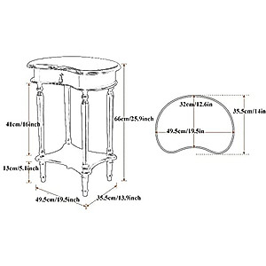 Coffee Table Solid Wood Side Table, 2-Tier End Table with Storage Shelf and Drawer, Narrow Nightstand Bedside Table for Small Spaces, Bedroom, Living Room, Entryway, Farmhouse Sofa Side End Table