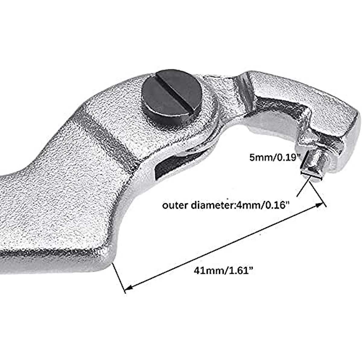 Vmotor Chrome Vanadium Adjustable C Spanner Hook Wrench Tool - 3/4-2"(19-51mm)