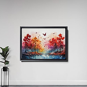 Abstract Painting Buy Canvas Wall Art, Butterfly Painting Art, Butterfly canvas, bedroom Butterfly wall art,Watercolor abstract Butterfly canvas painting