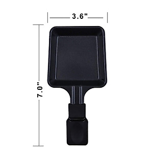 Non-Stick Coated Mini Grill Pan Cheese Melting Accessories for Raclettes Replacement/Additional Raclette Dishes Mini Grill Pan, Square Shape(4PCs)