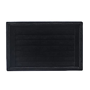 Pangkeep Ring Holder Display Tray Jewelry Organizer Stands for Selling Rings Earrings Show (Black)
